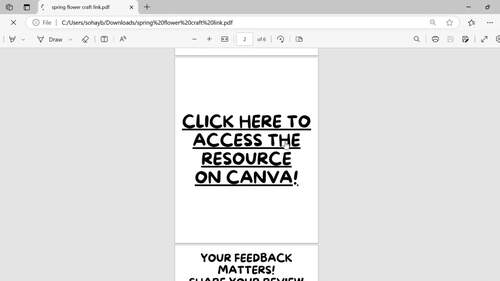 Spring Themed Editable Flower Craft Template | Plant Art for Bulletin Board