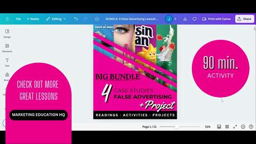 BUNDLE: 4 False Advertising Case Studies with Questions, Activities ...