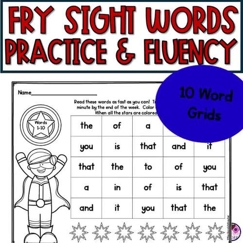 Sight Word Practice - Games - Worksheets - Fry Words 1-100 | TPT