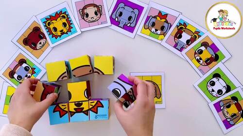 Zoo Animal Cube Puzzle Game - Fun and Educational Game Activities For K ...