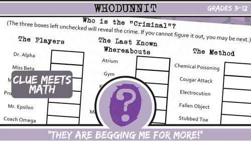 Unit Rate Whodunnit Activity - Printable & Digital Game Options | TpT