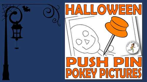 Halloween Fall October Push Pin Pokey Pictures Activities by Catch-Up ...