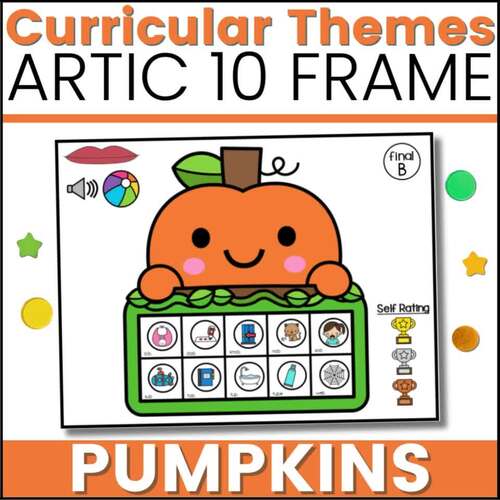 Articulation 10 Frame Practice - Visual Cues - Self Rating Scale - PUMPKINS