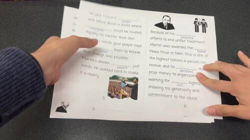 Martin Luther King Jr. Adaptive Writing Special Education and Intervention