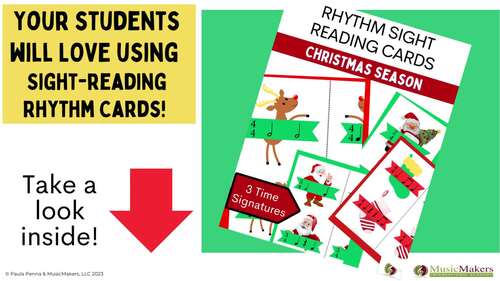 Sight Reading & Ear Training Rhythms CHRISTMAS SEASON Game Activity ...
