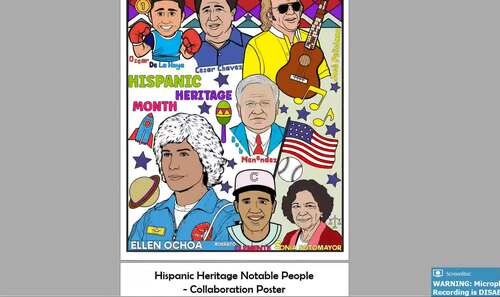 Hispanic Heritage Month Notable People Collaborative Poster Mural Project
