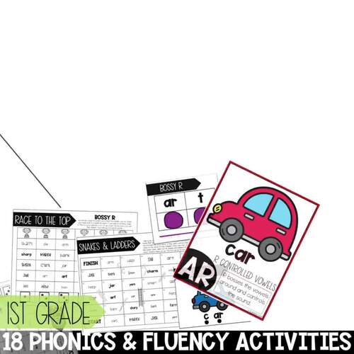 AR Bossy R Worksheets, Activities & Games 1st Grade Phonics or Spelling