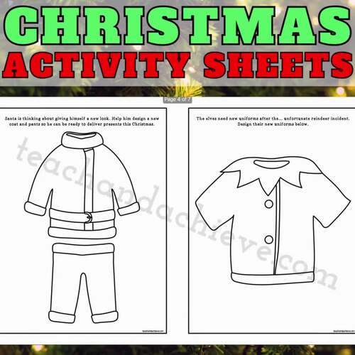 Christmas/Winter Party Activity Sheets - Designing, Coloring | Polar ...