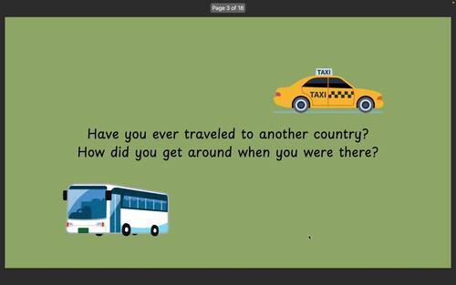 Travel & Transportation: B1 Lesson Presentation by Fluent Futures by Meghan