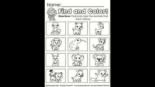 Summer Safari Worksheets - Math & Literacy Activities for End of the ...