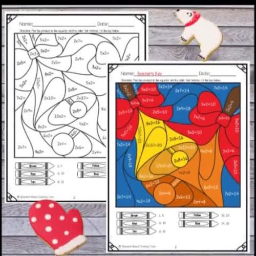 Christmas Multiplication Color by Code by Research Based Teaching Tools