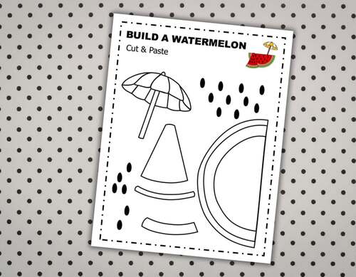 Watermelon Craft Activity | Fruit Cut & Paste Activity | Summer ...