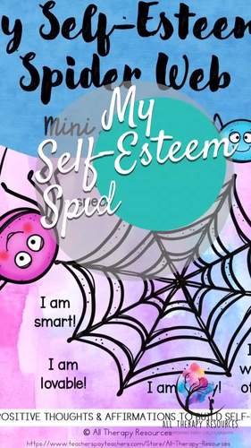My Self-Esteem Spider Web - Counseling Mini Lesson by All Therapy Resources