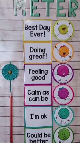 Wall Mood Meter | Large Feelings Meter by Counseling with Sandi | TPT