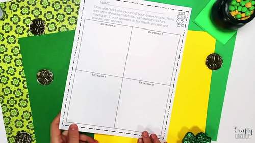 March St. Patrick's Day Escape Room Crack the Code, Break Out Math Literacy