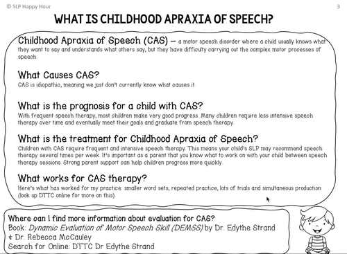 My CAS Workbook (Childhood Apraxia of Speech Workbook) by SLP Happy Hour