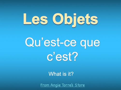 French Classroom Objects Powerpoint and Interactive Notebook Activities