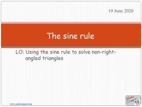 The sine rule by Maths Support Centre | TPT