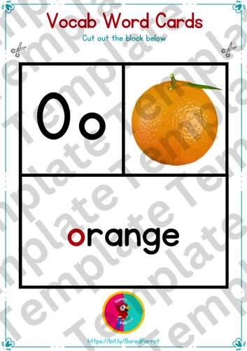 Kindergarten Vocabulary Cards | Letter O | Phonics | Vocab Car by Bored ...
