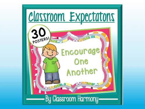 Classroom Expectations Posters | Classroom Management Behavioral System ...