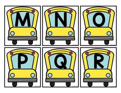 School Alphabet Matching Card Games in Spanish for Pre-k and Kindergarten