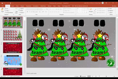(Christmas theme) Powerpoint Review Bomb Game- Easy to edit! by ...