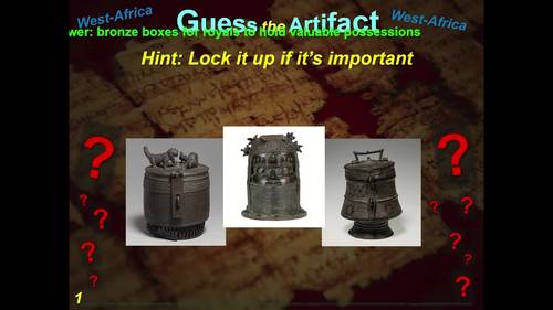 West African Empires "Guess the Artifact" game: fun PPT w images, clues ...