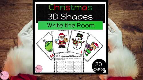Christmas 3D Shapes Write the Room : 3D Shapes Geometry | TPT