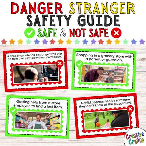 Stranger Danger Social Story: Safe and Not Safe Situations Tips and ...