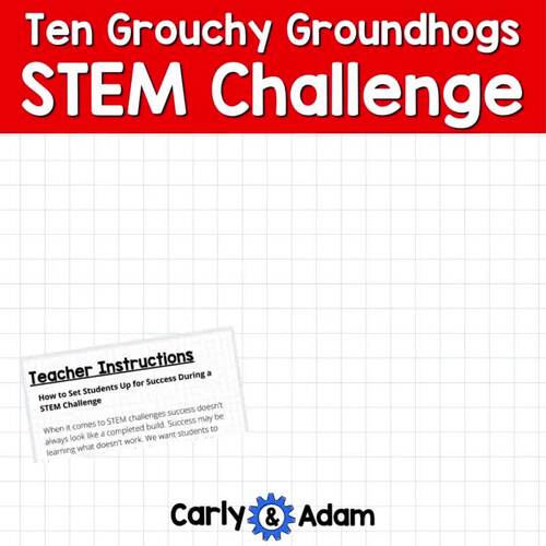 Groundhog Day Burrow Builder Habitat STEM Lesson Ten Grouchy Groundhogs