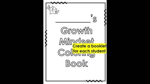 Growth Mindset Coloring Pages - Positive Affirmations - Social Emotional