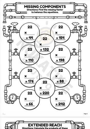22Times Table Advanced Multiplication Practice | No Prep | Printable ...