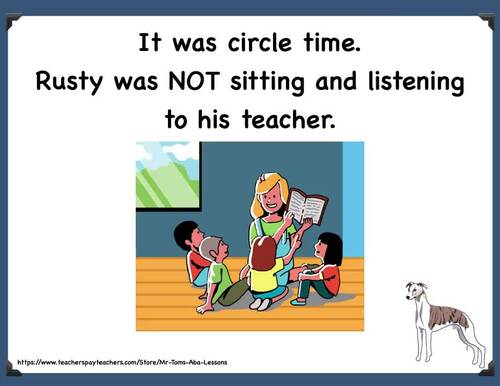 Rusty Follows Directions at Circle Time - Social Skills Behavior Story ...