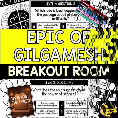 Epic of Gilgamesh Breakout Room - Reading Comprehension Escape Room ...
