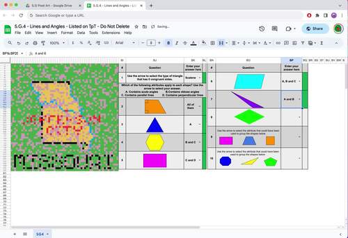 Digital Math Pixel Art 5th Grade Math Review Graphing, Coordinate Plane ...