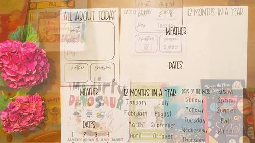 All About Today Circle Time Calendar Board Chart Printable by Japanery