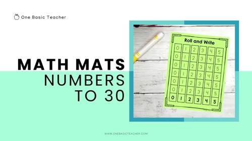 Math Mats Numbers to 30 by One Basic Teacher | TPT