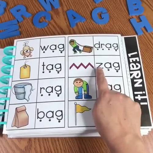 CVC Phonics BUNDLE Interactive Adapted Binders Word Families Worksheets ...