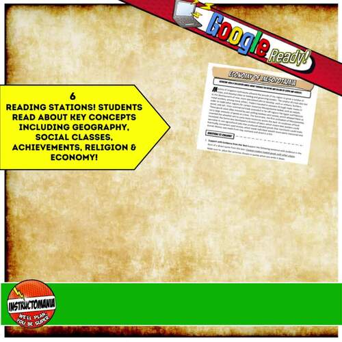 Ancient Mesopotamia Stations & Doodle Note Style GRAPES Graphic Organizer