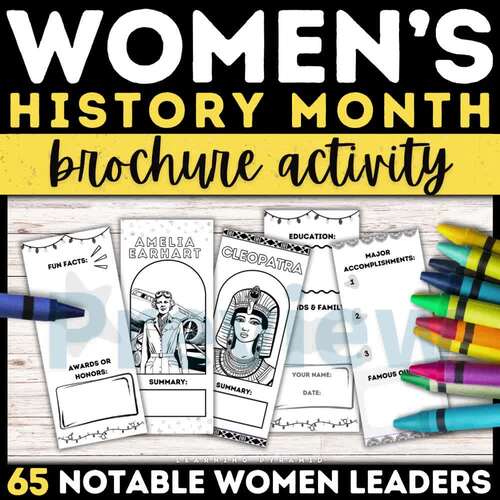 Women's History Month Research Brochure Activity Leader Biography ...