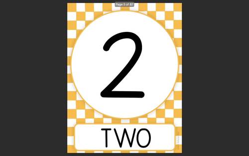 Y2k Checkered Chick Classroom Decor | 0-20 Number Posters by Pre-K ...