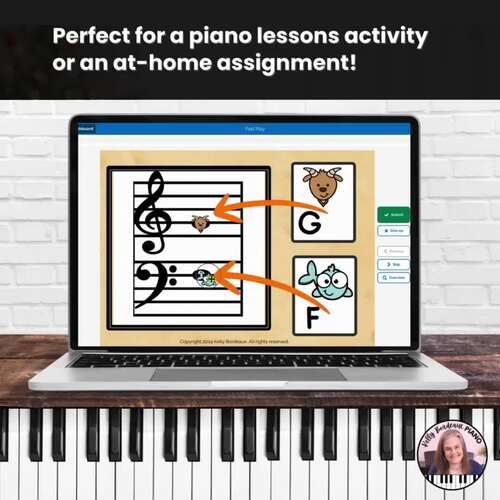 Landmark Notes on the Grand Staff Digital BOOM™ Cards - Treble G and ...