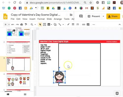 Valentine's Day Digital Design and Writing Glyph Activity - Virtual ...