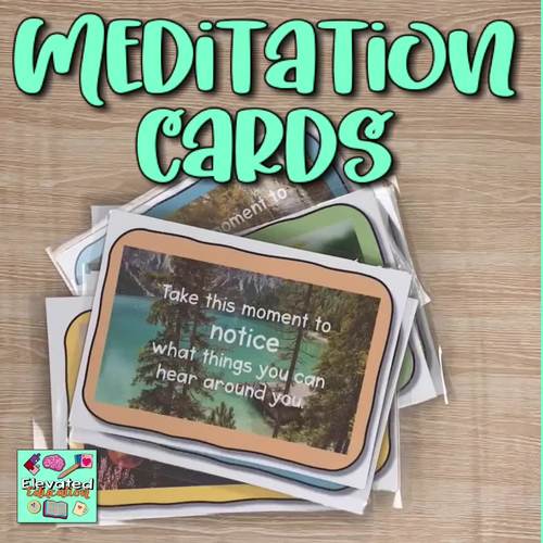 Mindfulness and meditation cards for your classroom gratitude practice