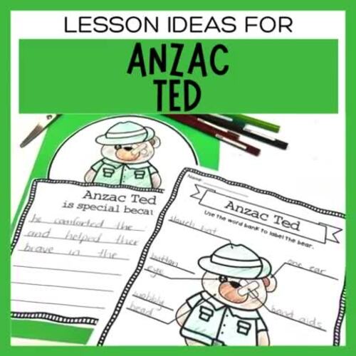 Anzac Ted Book Companion | Anzac Day Print and Go Activities | TPT