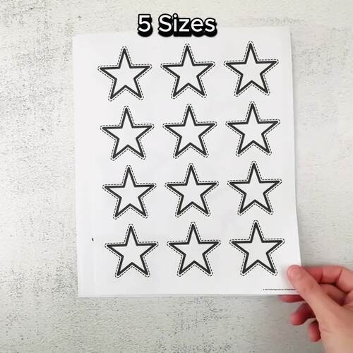 Bold Star CUT OUTS | Printable Star Shapes for Crafts, Bulletin Boards ...