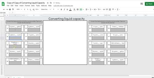 Digital Math Pixel Art | 4th Grade Fluency Practice Converting Liquid ...