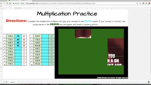Multiplication - Addition - Subtraction - Mystery Pictures Math - Digital