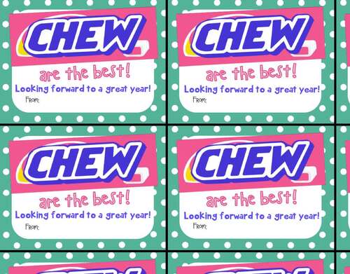 Hi-Chew Beginning of Year Gift Tag- Chew are the best! Looking forward ...