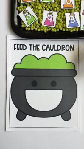 Feed the Cauldron Activity Alphabet Fluency and Counting for Halloween ...